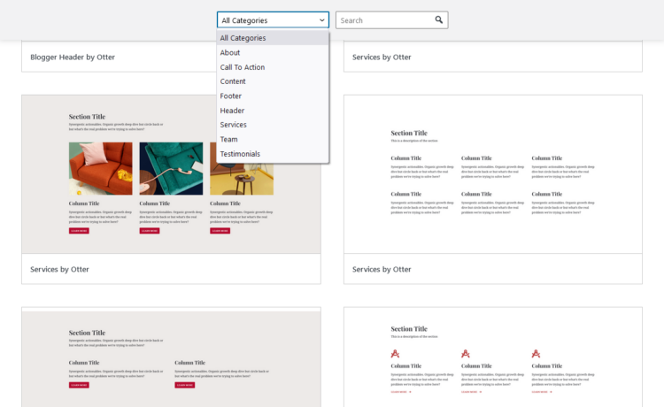 Add Gutenberg page layout templates in Wordpress - Wp-starter ...